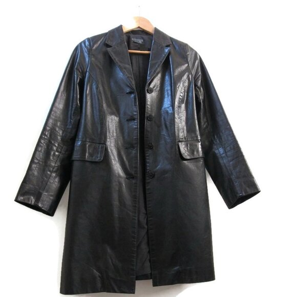 Vintage | Jackets & Coats | Vintage Y2k Sleek Fitted Leather Jacket By ...